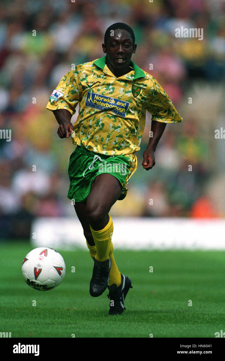RUEL FOX NORWICH CITY FC 31 August 1993 Stock Photo - Alamy