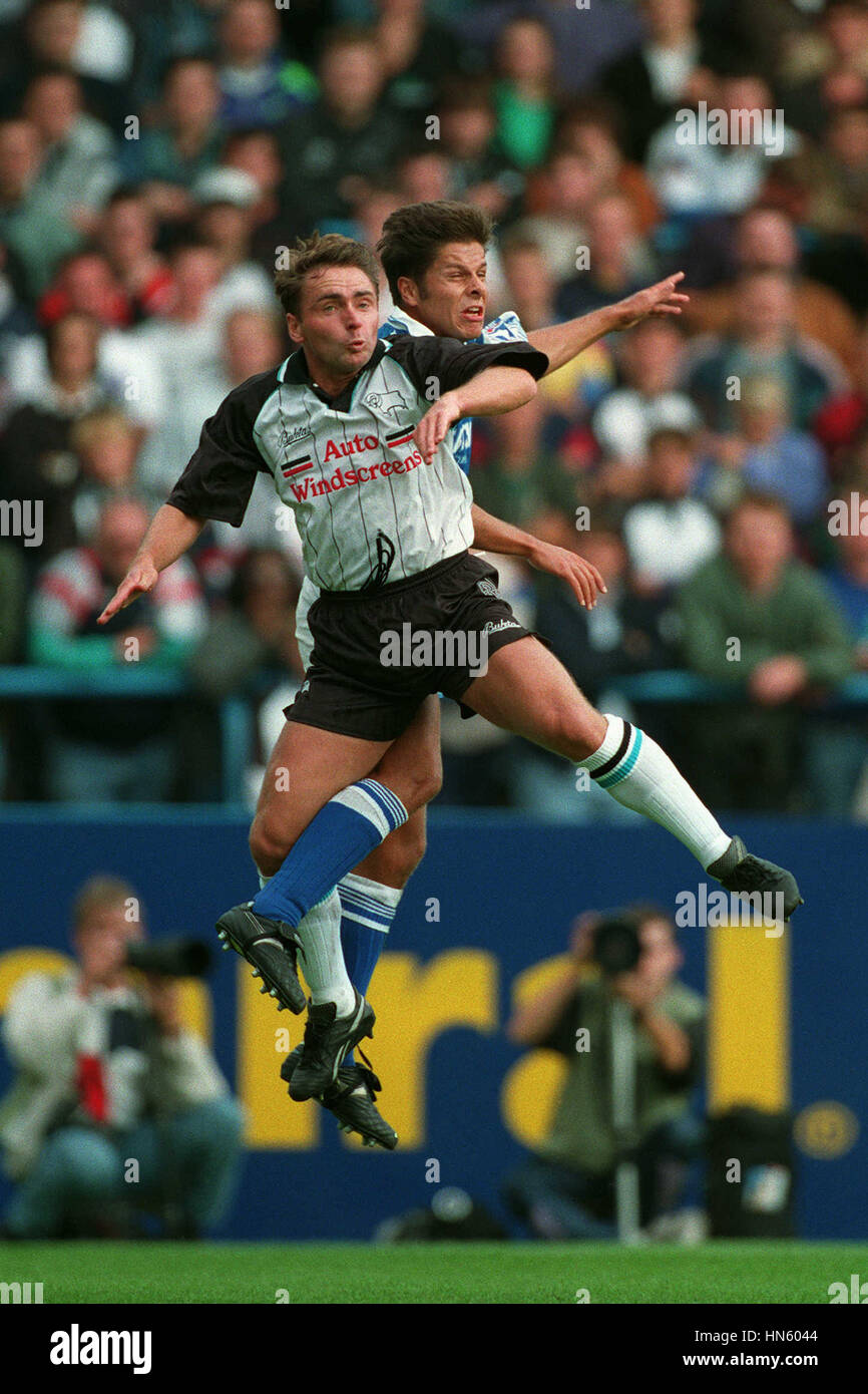 PAUL SIMPSON & SCOTT HILEY DERBY CO FC V 16 September 1993 Stock Photo ...