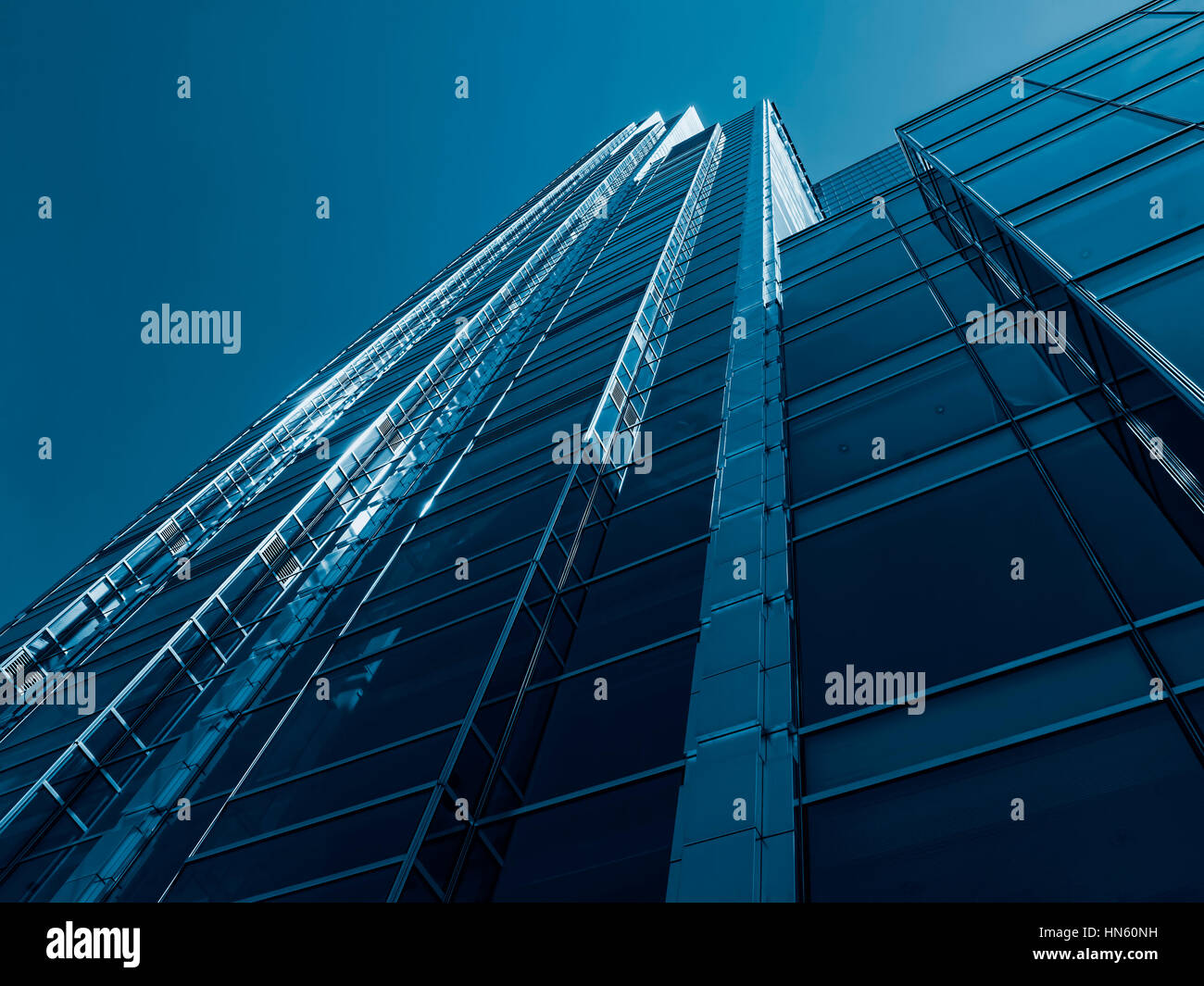 SkyScraper from bottom to top view. Different tones Stock Photo - Alamy