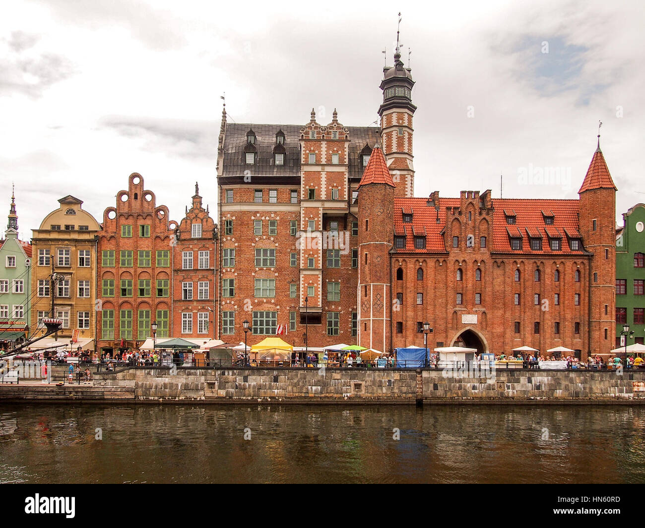 Gdansk old town coast side buildings Stock Photo - Alamy