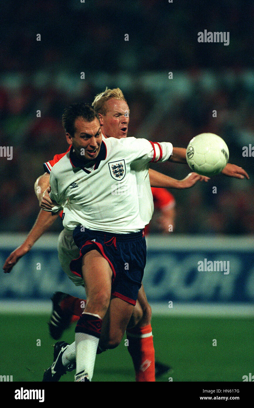 DAVID PLATT & RONALD KOEMAN ENGLAND V HOLLAND 13 October 1993 Stock ...