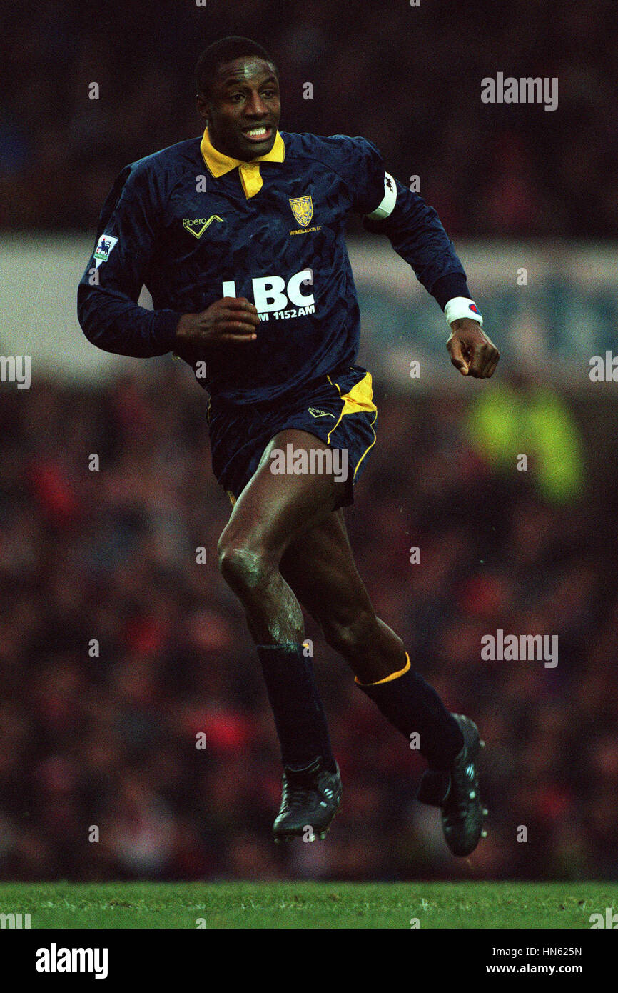 JOHN FASHANU WIMBLEDON FC 23 August 1993 Stock Photo - Alamy