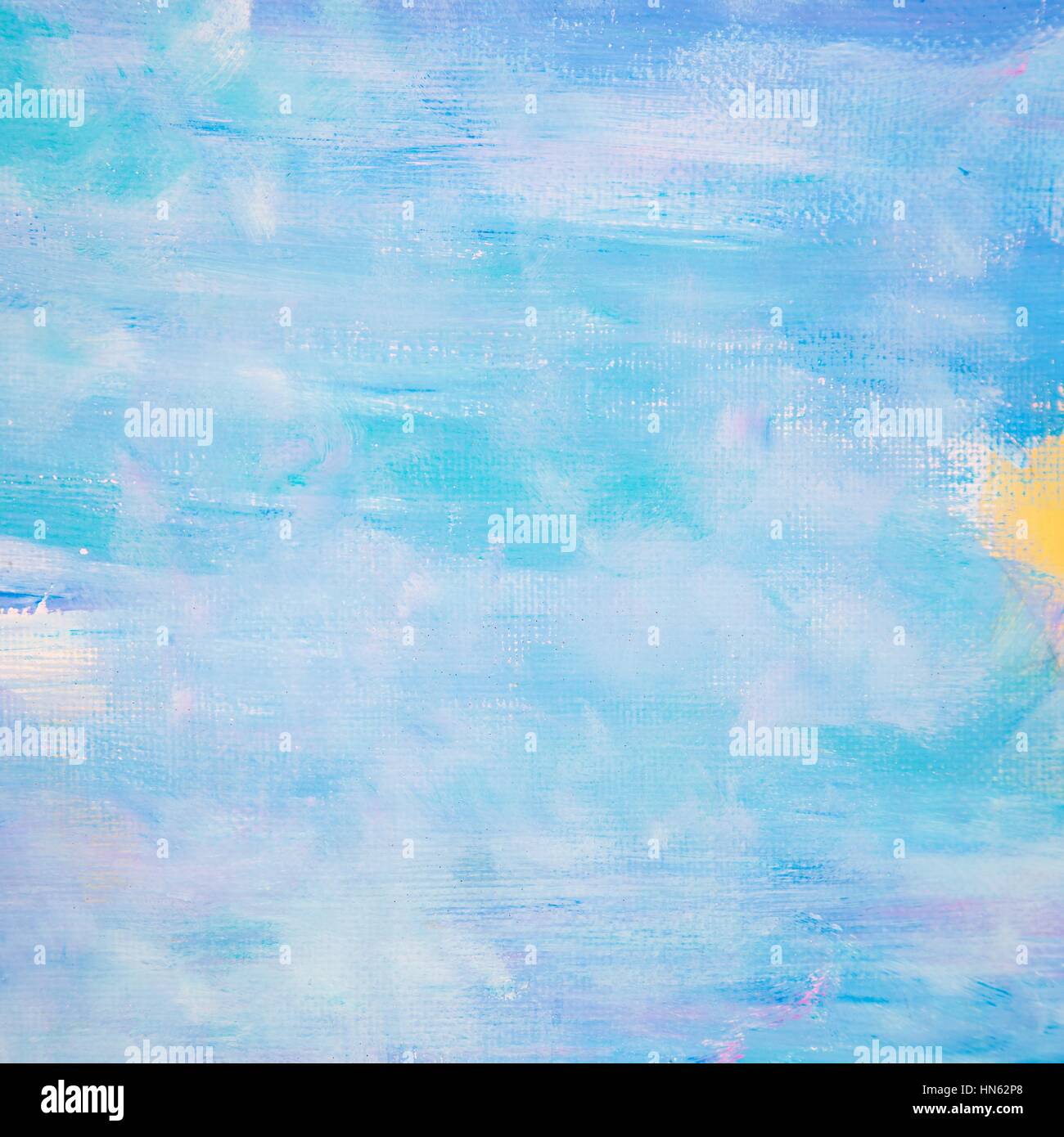 Artistic acrylic brushed grunge bright sky color texture with light ...