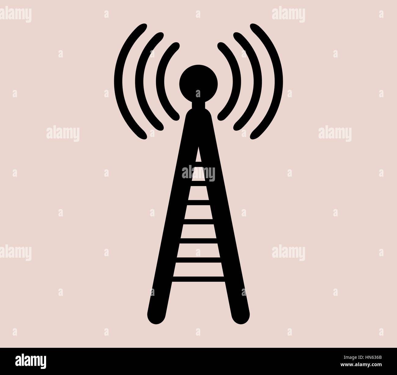 cell tower icon illustrated in vector on white background Stock Vector ...