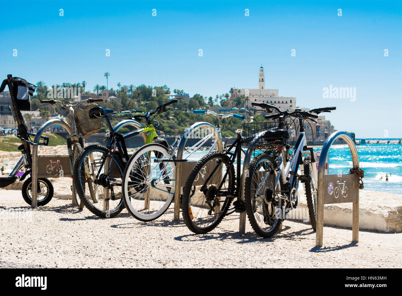 Bicycles in Tel Aviv Stock Photo - Alamy