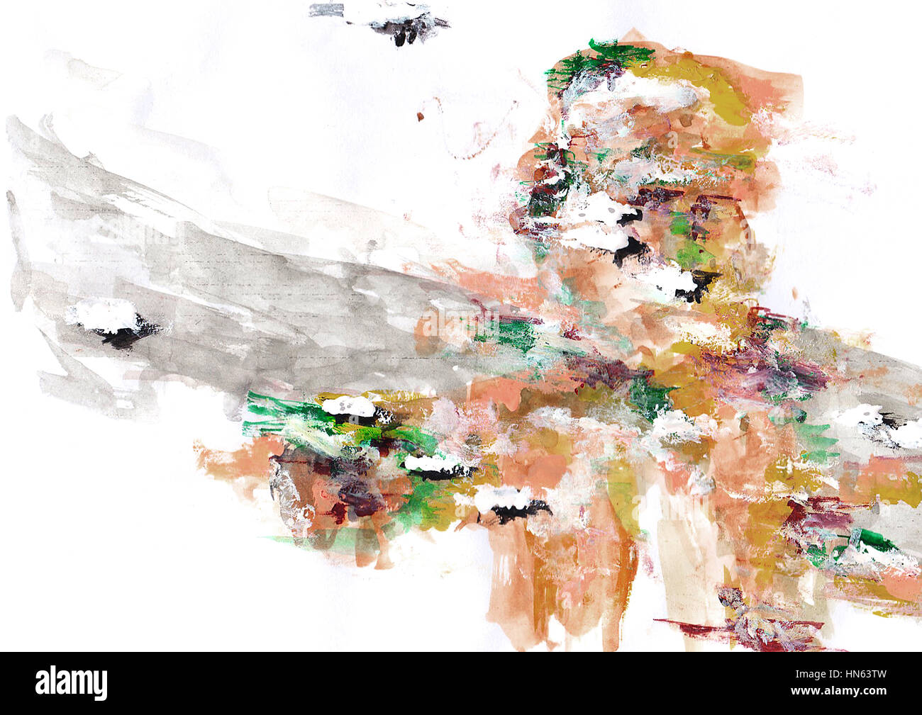 Water colour abstract painting Stock Photo - Alamy