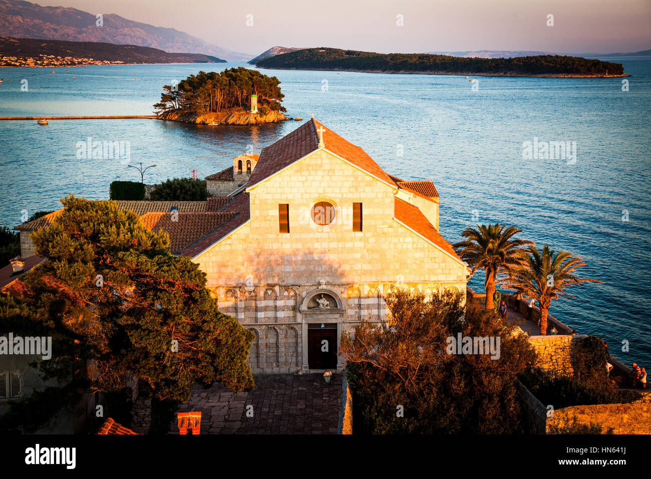 beautiful cityscape of Croatia, the island of Rab Stock Photo - Alamy