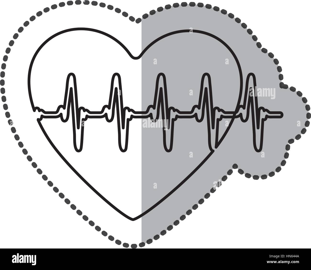 heartbeat inside heart icon, vector llustration design Stock Vector ...