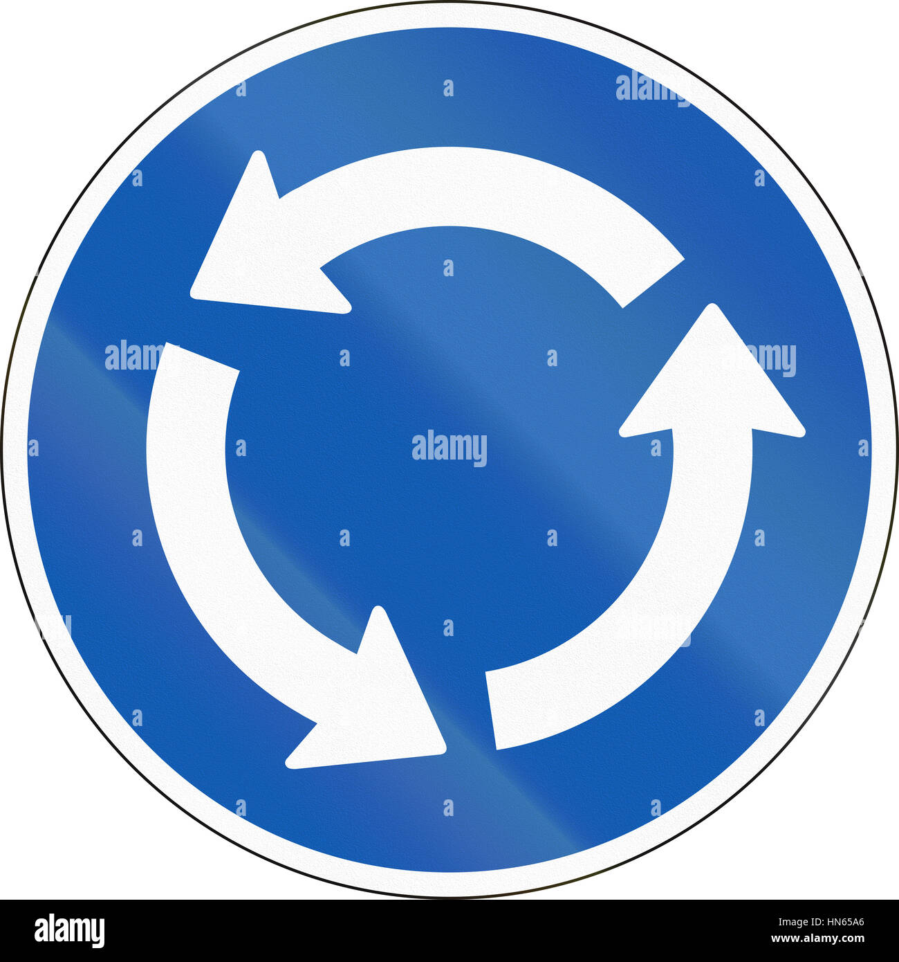 Road sign used in Denmark - Roundabout Stock Photo - Alamy