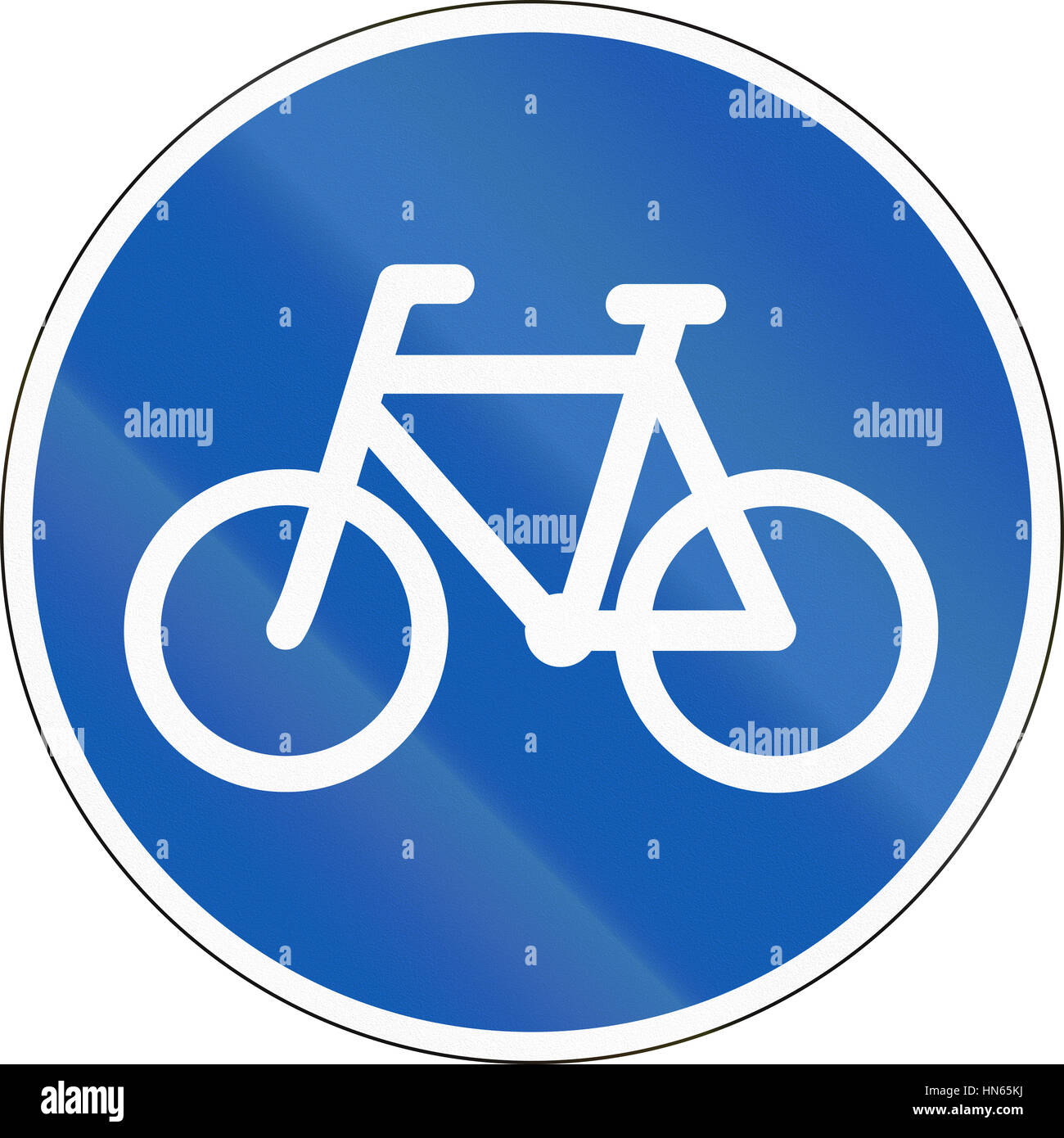 Road sign used in Denmark - Track for cycles and mopeds Stock Photo - Alamy