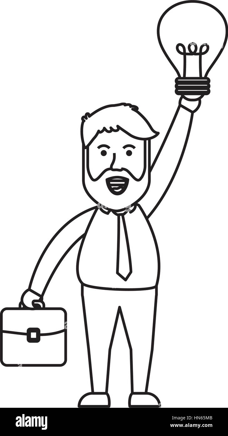 successful businessman cartoon icon vector illustration graphic design ...