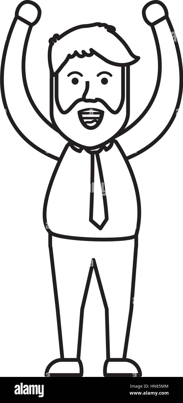 successful businessman cartoon icon vector illustration graphic design ...