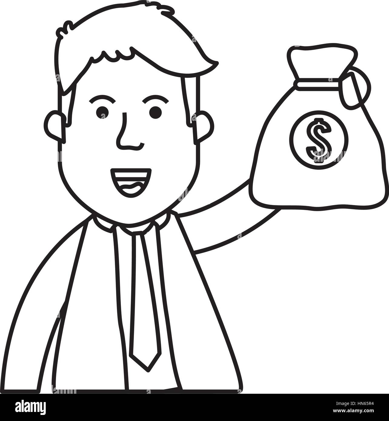 successful businessman cartoon icon vector illustration graphic design ...