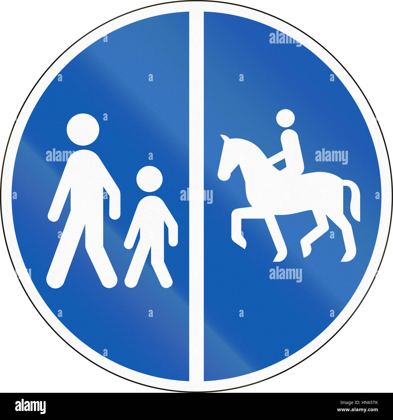 Equestrian pedestrian road sign hi-res stock photography and images - Alamy