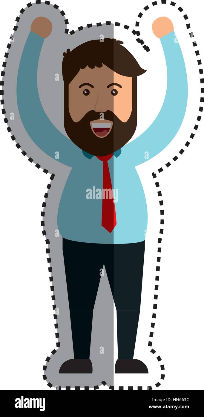 successful businessman cartoon icon vector illustration graphic design ...
