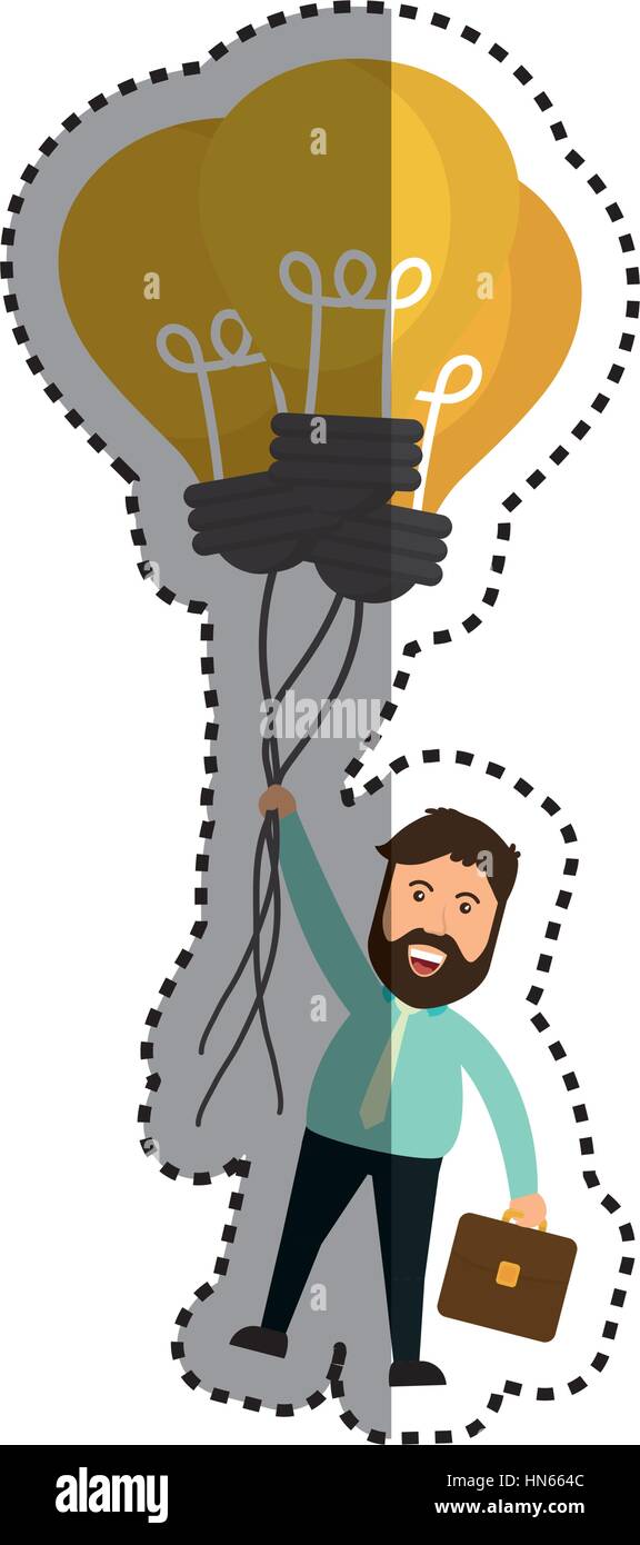 successful businessman cartoon icon vector illustration graphic design ...