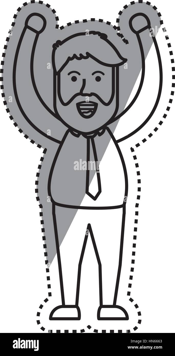 successful businessman cartoon icon vector illustration graphic design ...