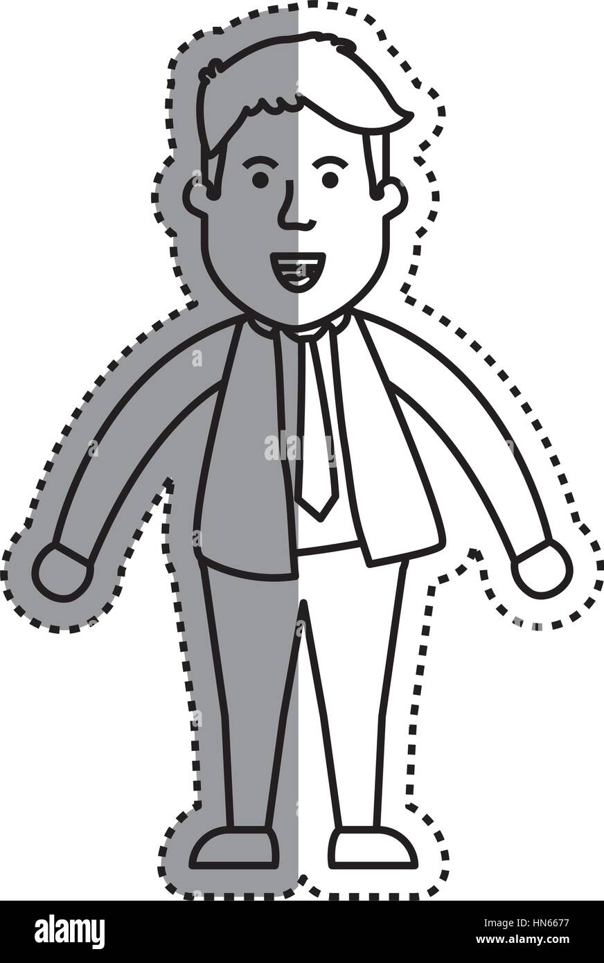 successful businessman cartoon icon vector illustration graphic design ...