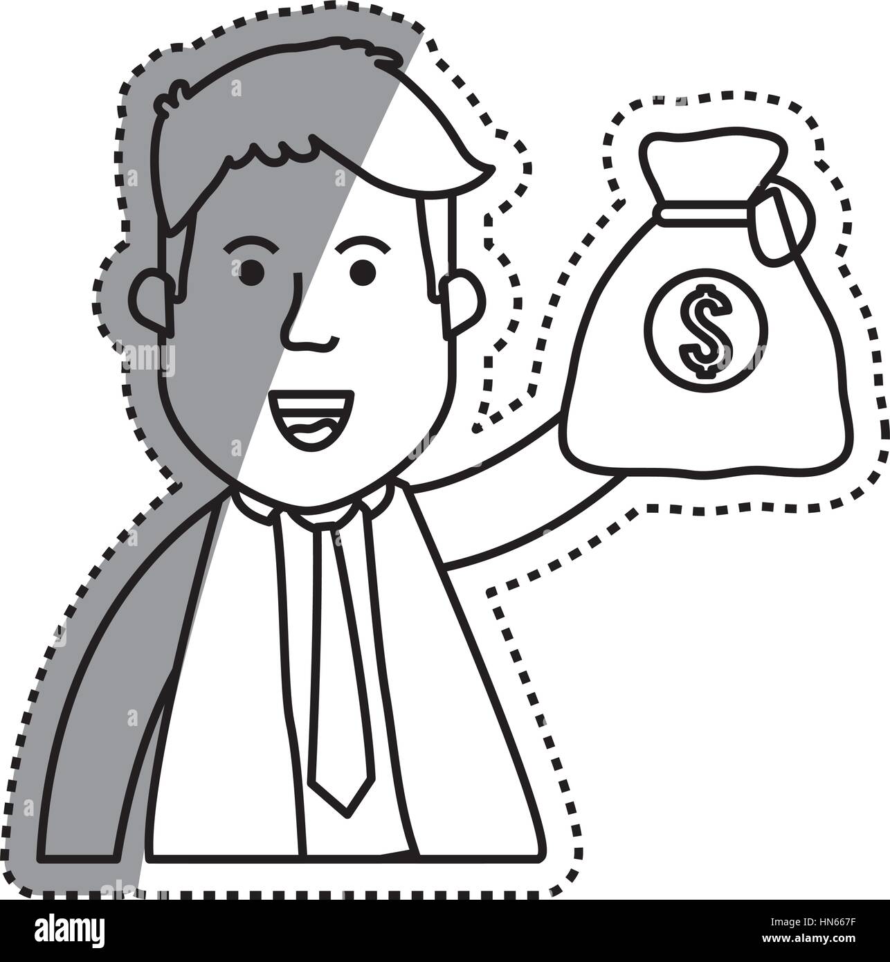 successful businessman cartoon icon vector illustration graphic design ...