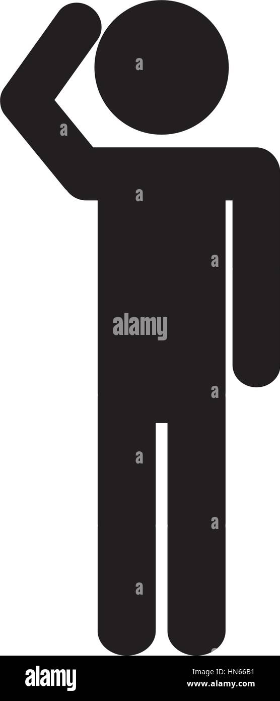 Confused man pictrogram icon vector illustration graphic design Stock ...