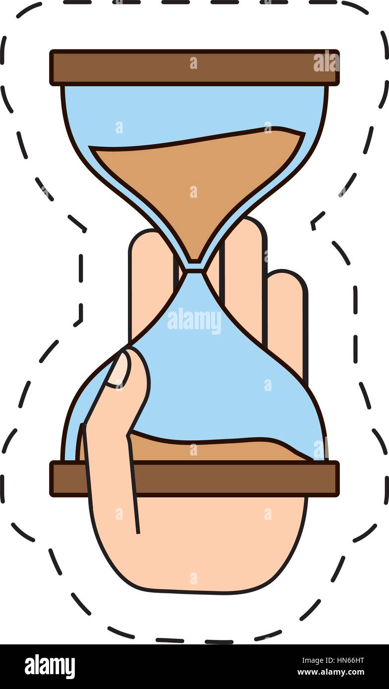 hourglass in the hand icon image Stock Vector Image & Art - Alamy
