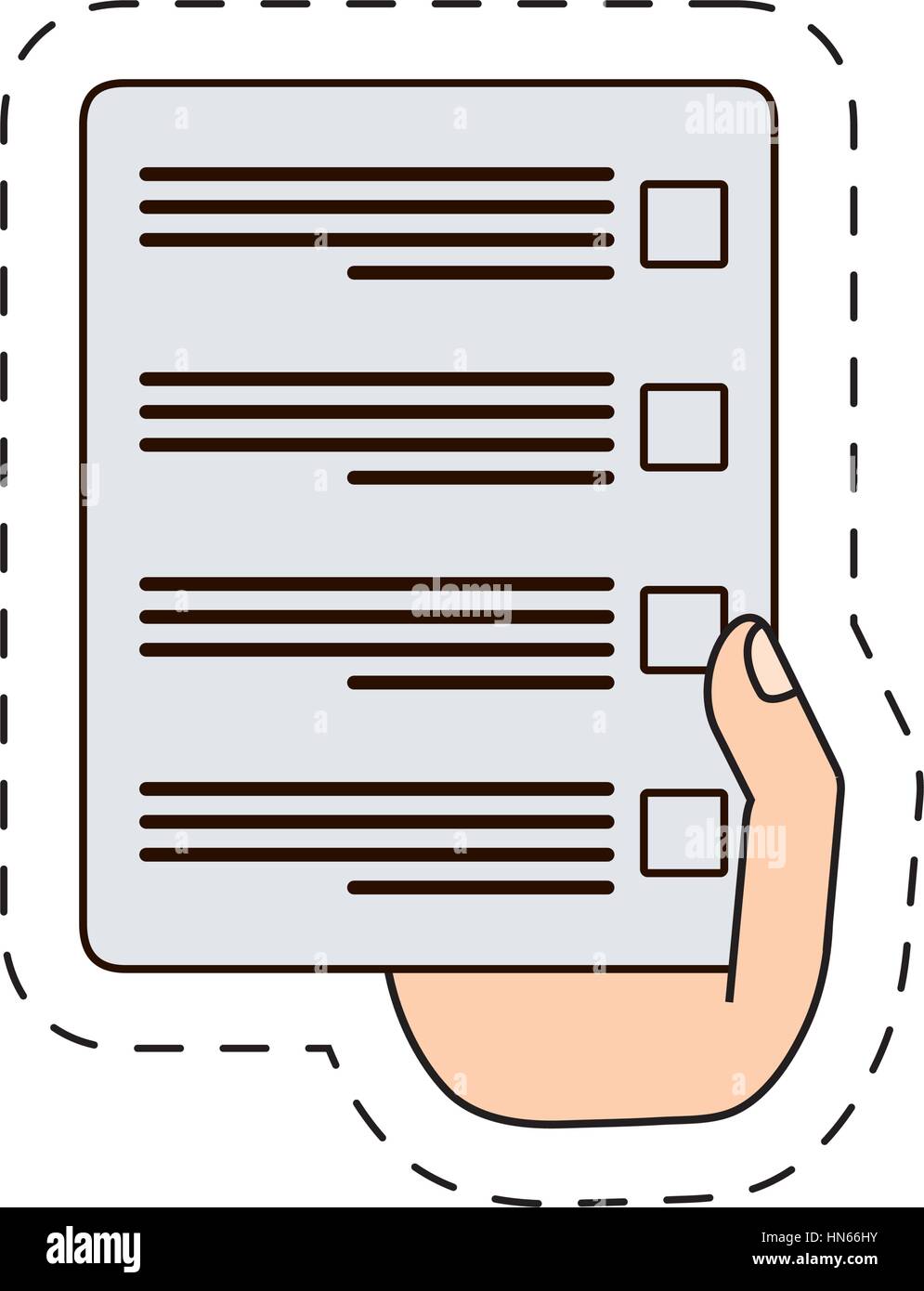 official documents in the hand icon design Stock Vector Image & Art - Alamy