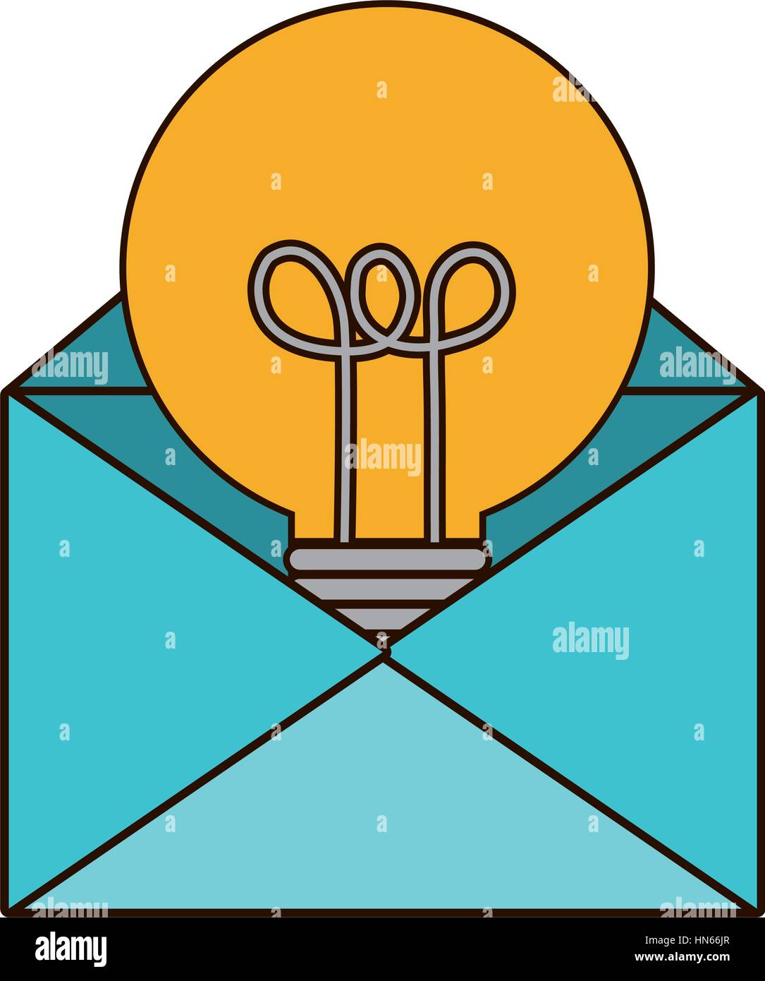 Document inside envelope icon image Stock Vector Images - Alamy