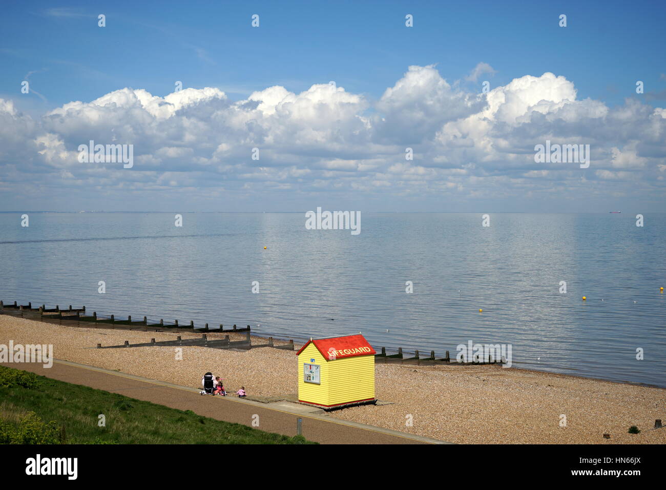 Whitstable beach scene Stock Photo - Alamy