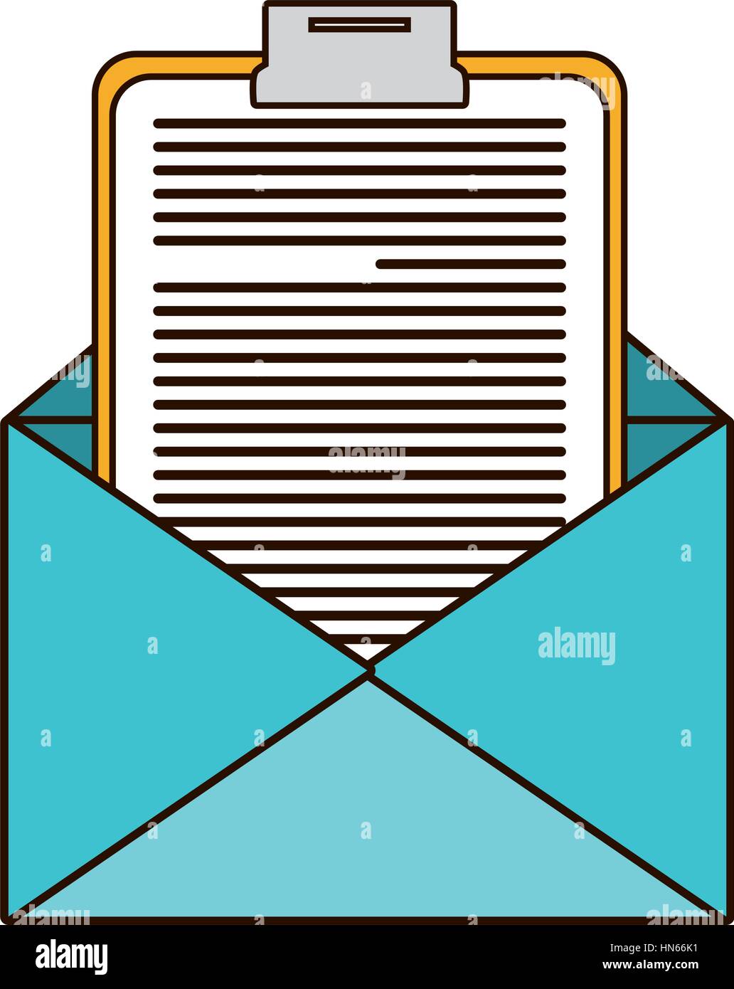 clipboard inside envelope icon design Stock Vector Image & Art - Alamy