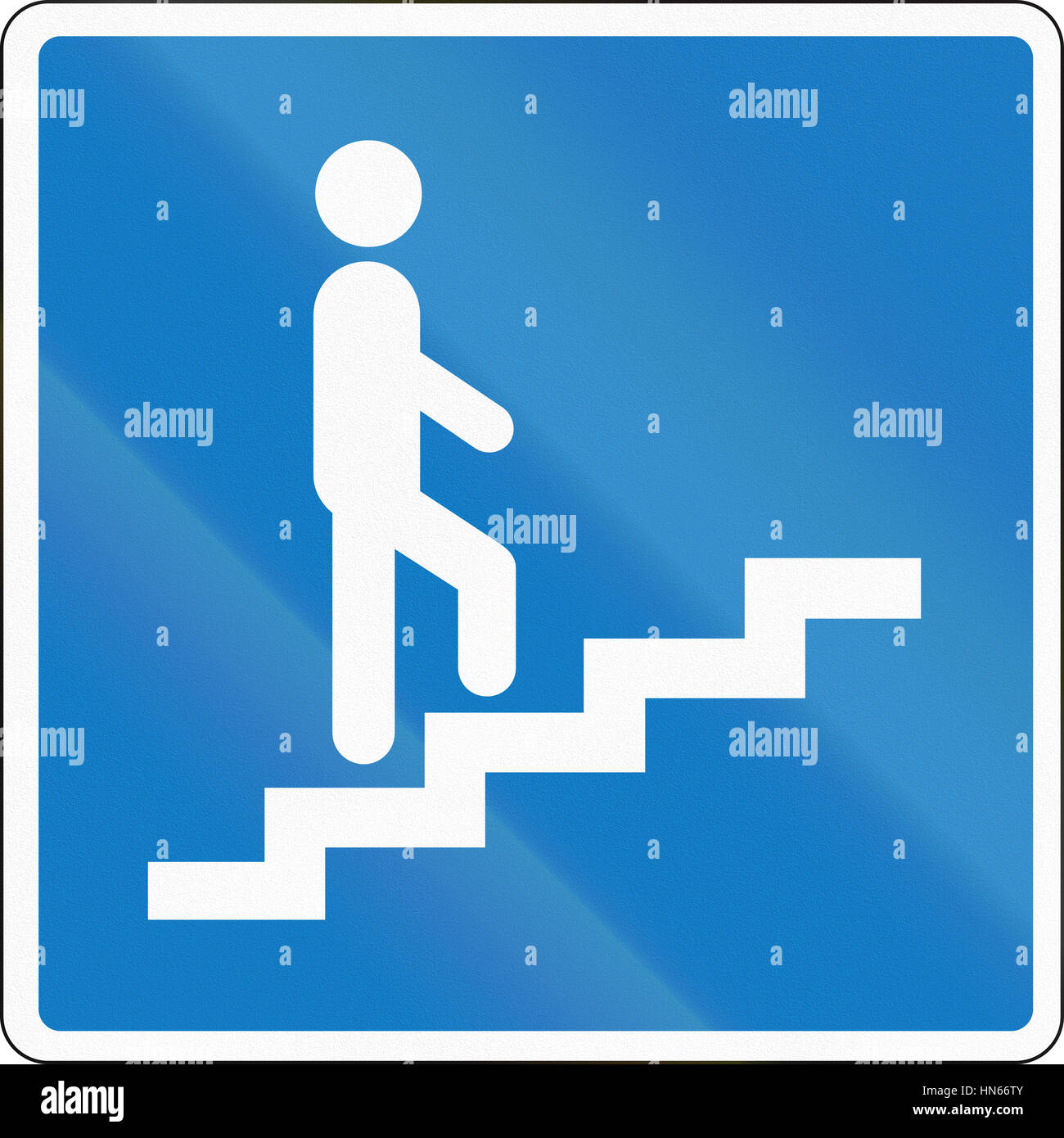 Road sign used in Denmark - Pedestrian underpass Stock Photo - Alamy