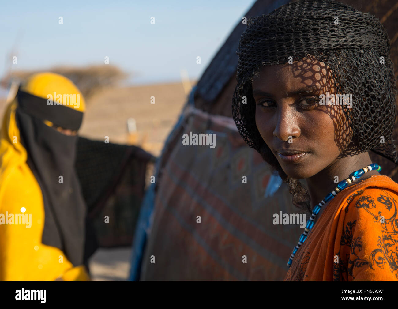 Afar tribe women, Afar region, Mile, Ethiopia Stock Photo - Alamy