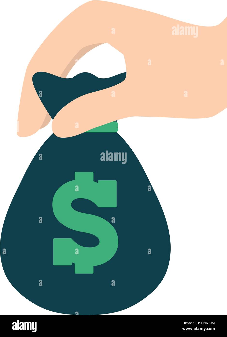 green moneybag in the hand icon image Stock Vector Image & Art - Alamy