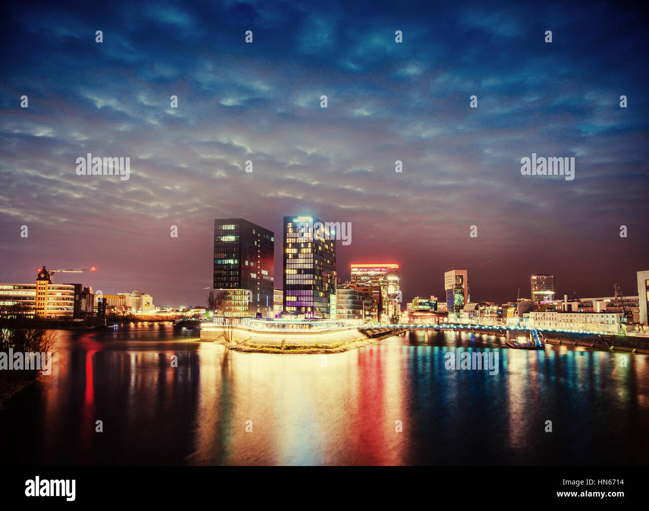 Magical sunset over skyscrapers Stock Photo - Alamy