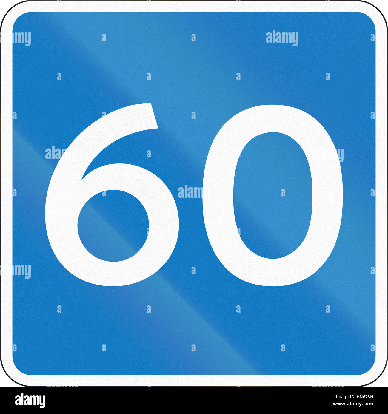 Danish information road sign - Advisory speed limit Stock Photo - Alamy