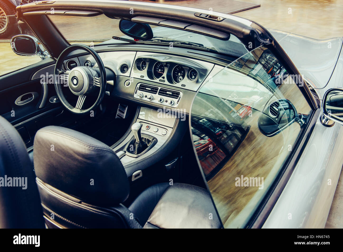 saloon car in the middle Stock Photo - Alamy