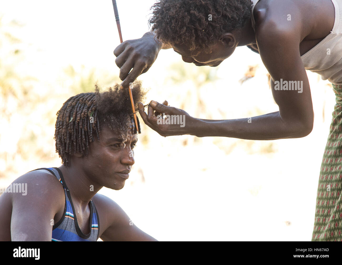 Afar tribe man curly hair hi-res stock photography and images - Alamy