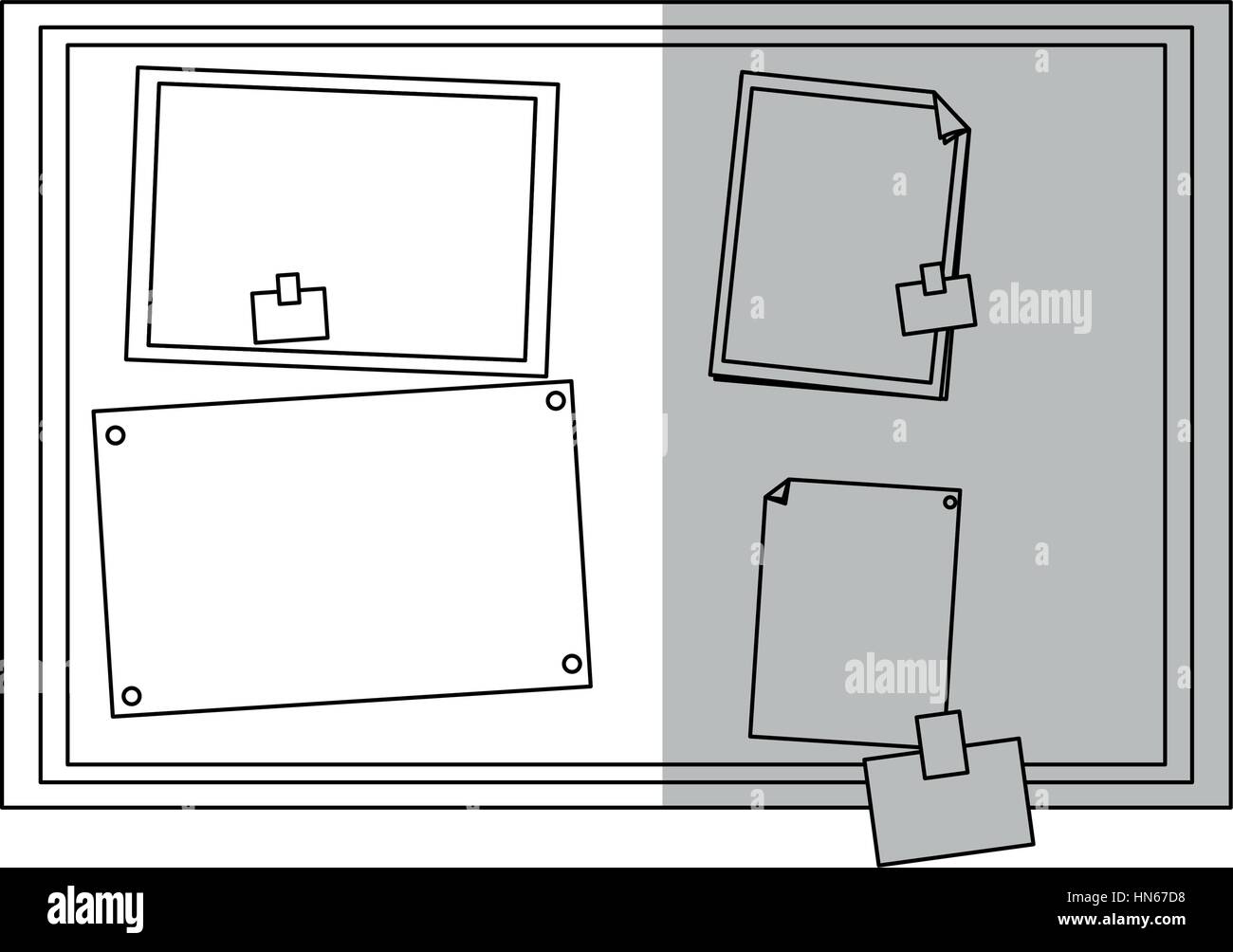 board with papers Stock Vector Image & Art - Alamy