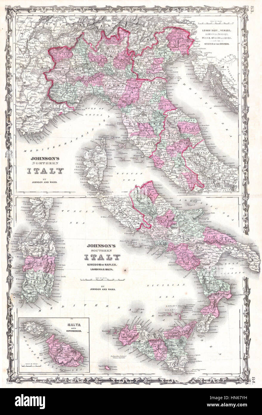 Italy political map hi-res stock photography and images - Alamy