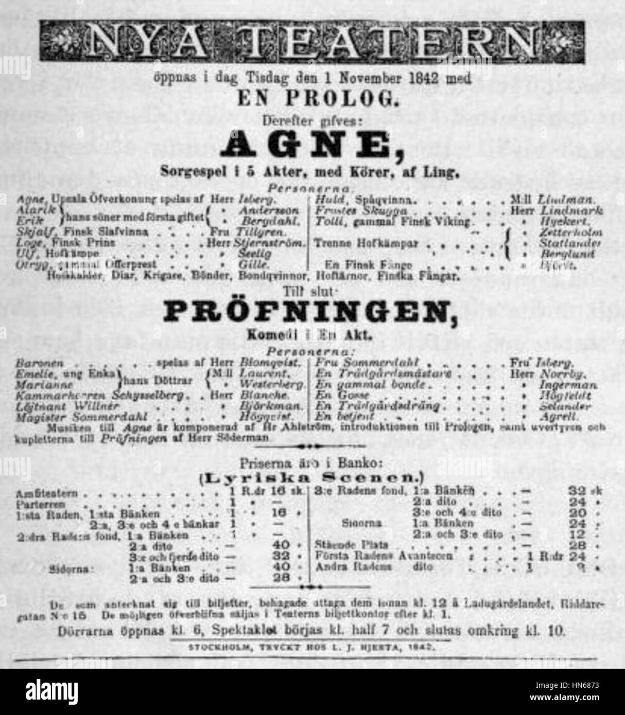 239-Affisch Nya Teatern Stock Photo - Alamy