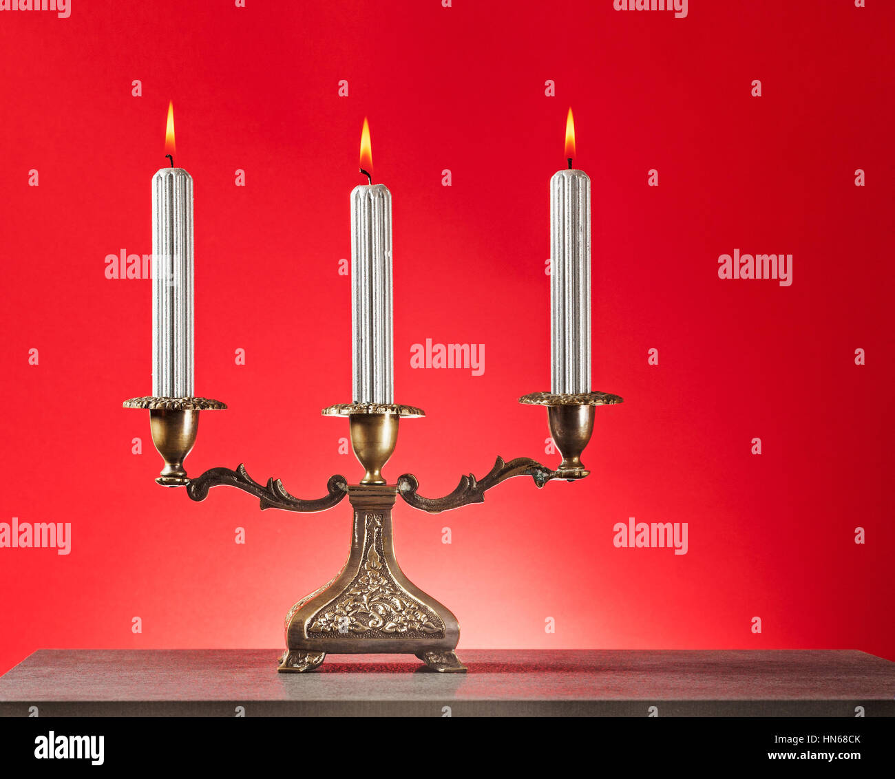 Silver candlestick holder hi-res stock photography and images - Alamy