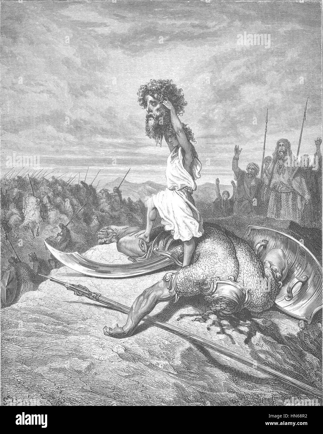 David and goliath Black and White Stock Photos & Images - Alamy