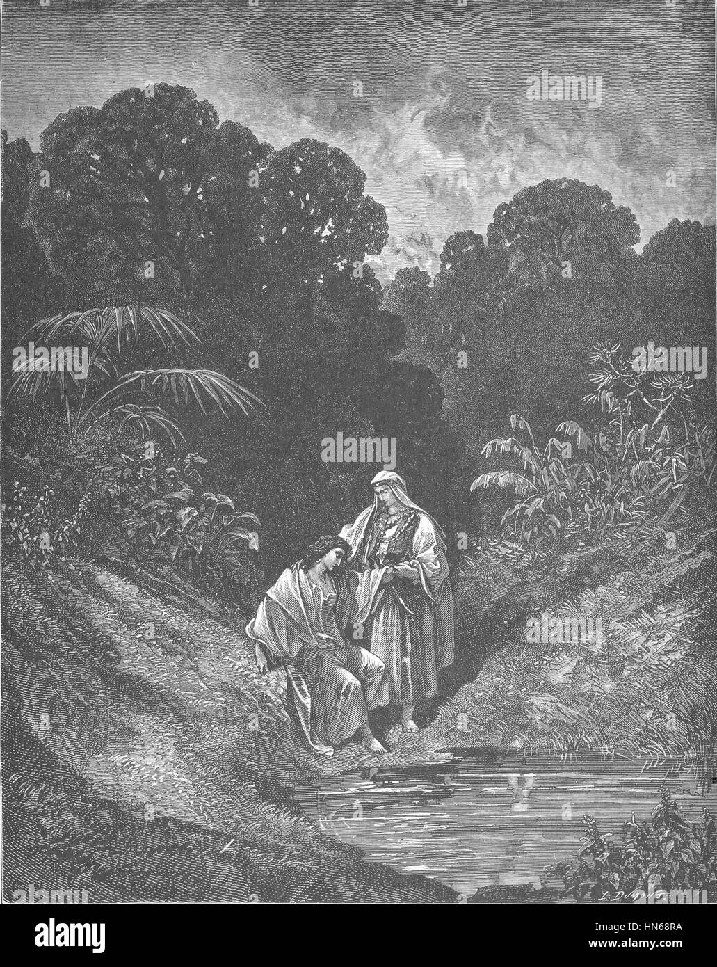 David and jonathan painting Black and White Stock Photos & Images - Alamy