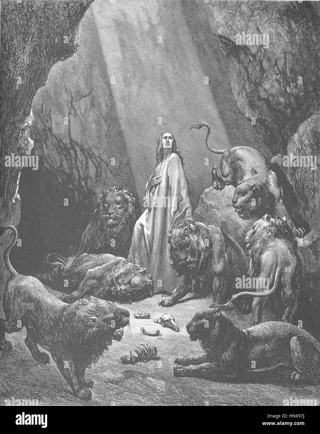 Daniel in the lions den hi-res stock photography and images - Alamy
