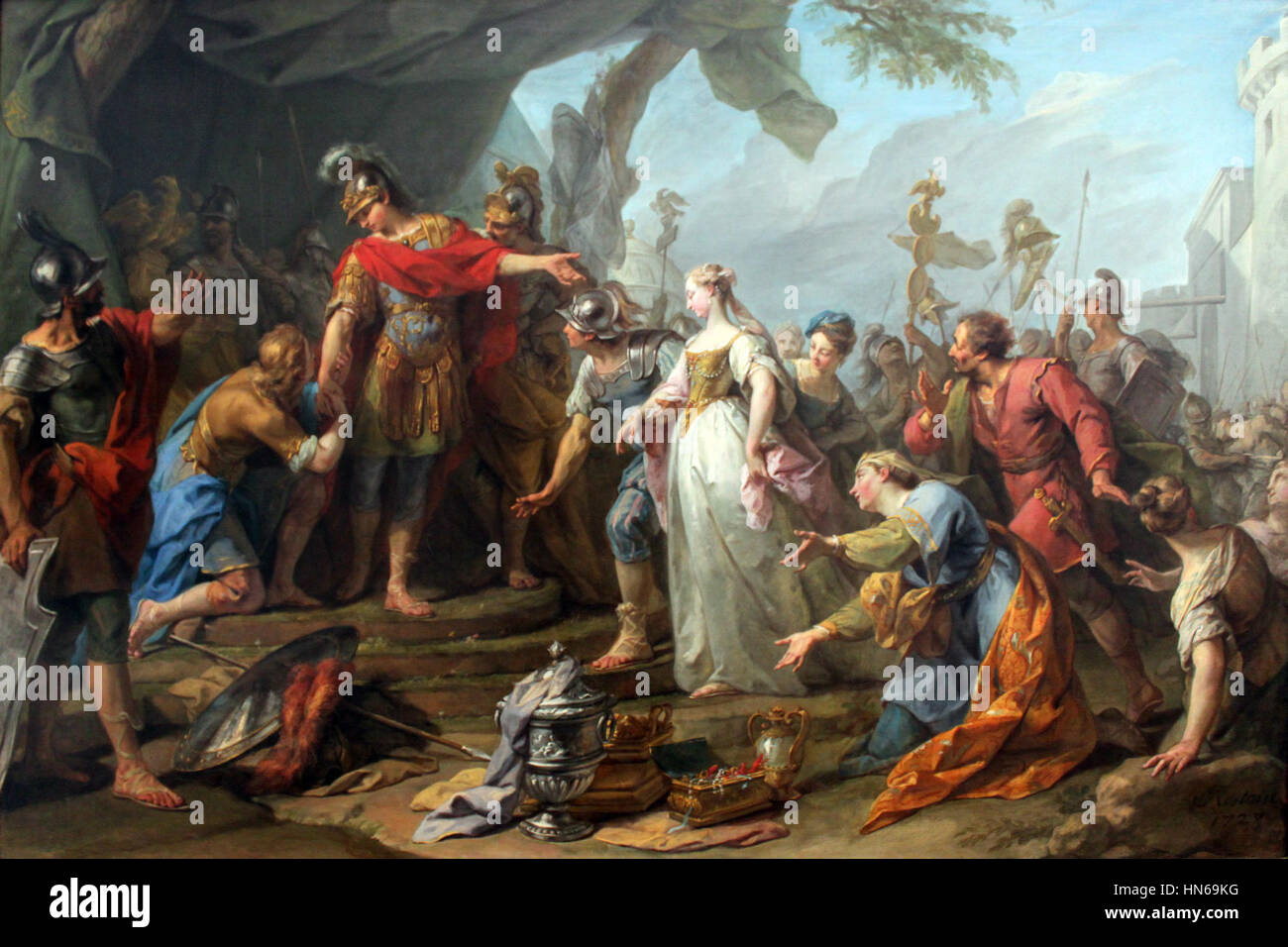 Restout’s 1728 painting 'Die Großmut des Scipio' (The Magnanimity of ...