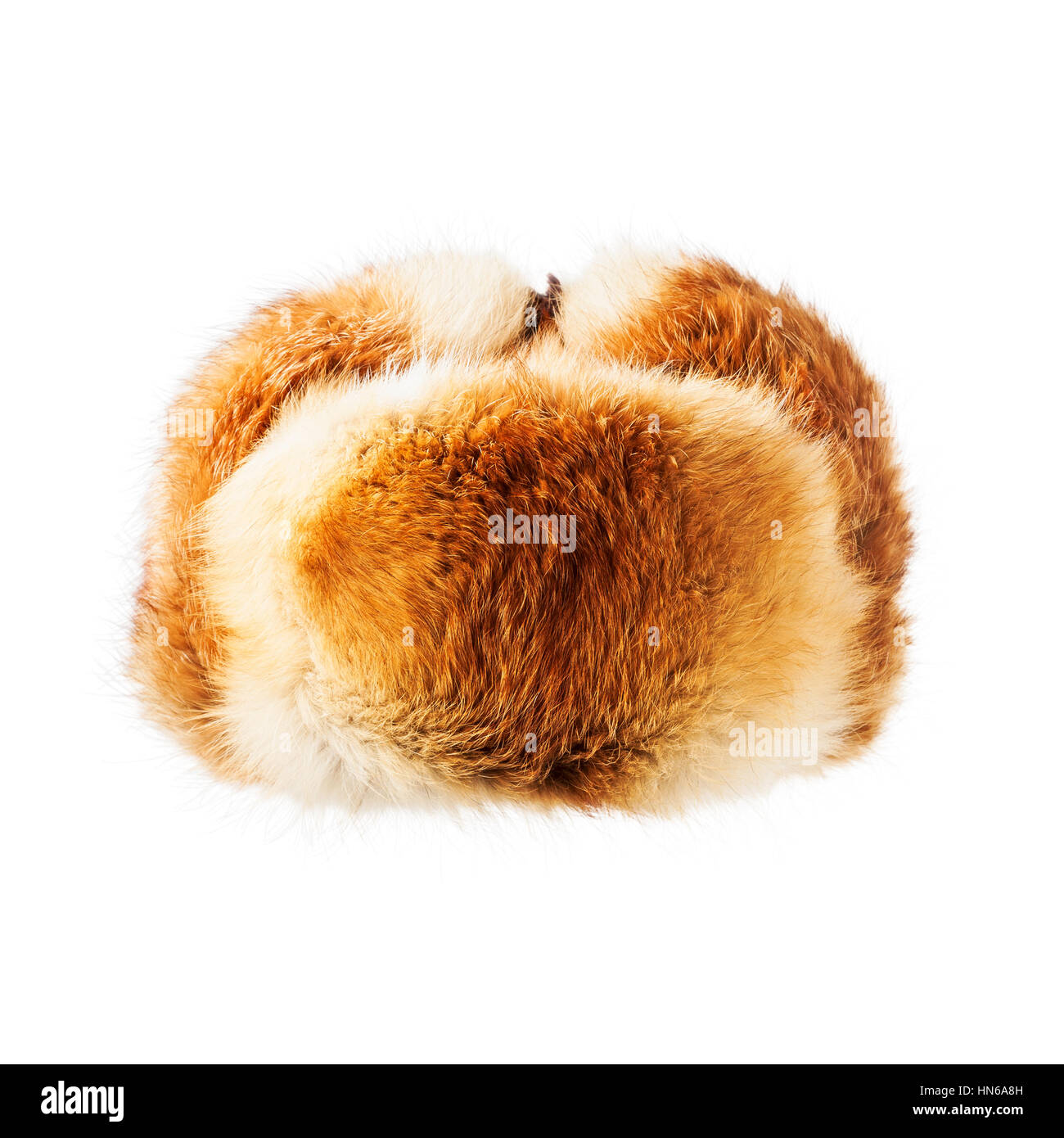 Fur hat isolated on white background, winter fluffy cap Stock Photo - Alamy