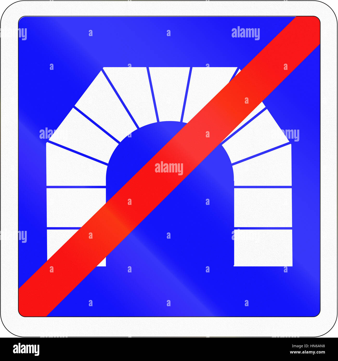 Road sign used in France - End of Tunnel Stock Photo - Alamy