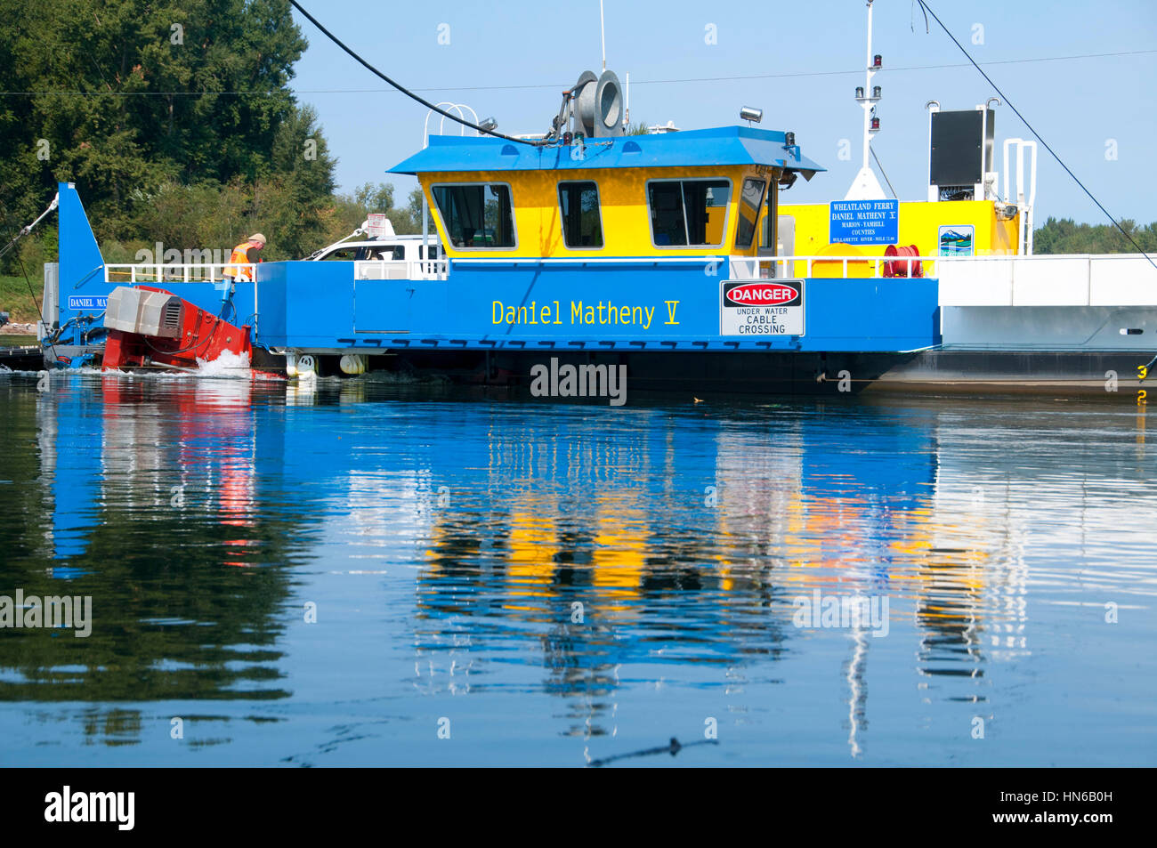 Wheatland Ferry, Willamette Mission State Park, Oregon Stock Photo - Alamy