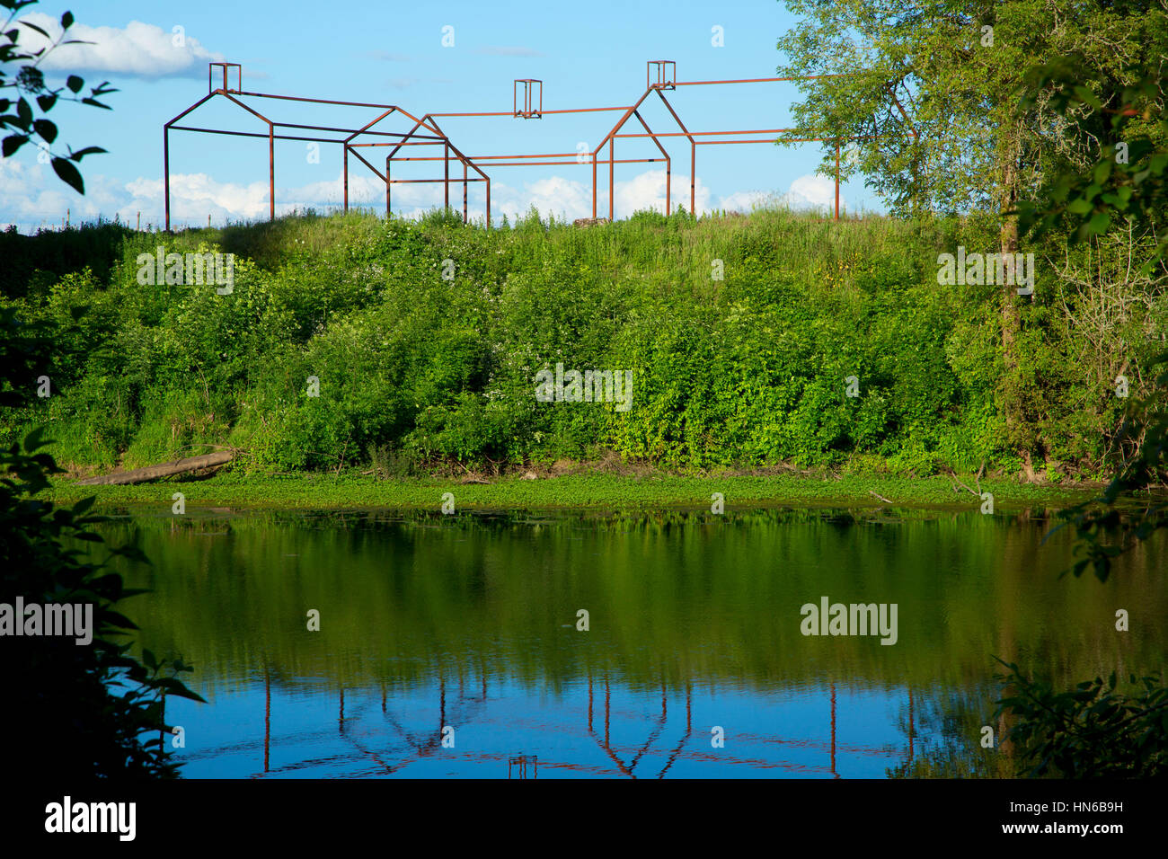 Ghost mission by Mission Lake, Willamette Mission State Park, Marion ...