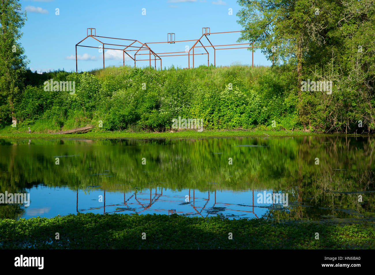 Ghost mission by Mission Lake, Willamette Mission State Park, Marion ...