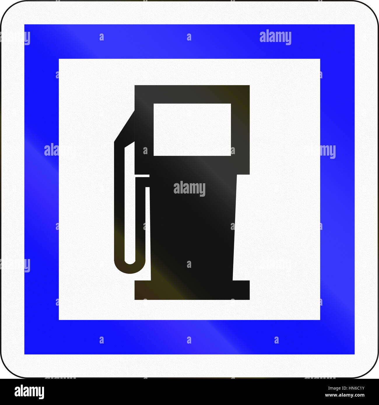 Road sign used in France - Petrol station Stock Photo - Alamy